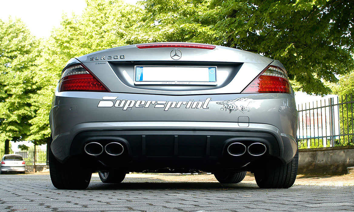 Best Exhaust - Supersprint Mercedes R172 SLK 350 rear exhausts for SLK ...