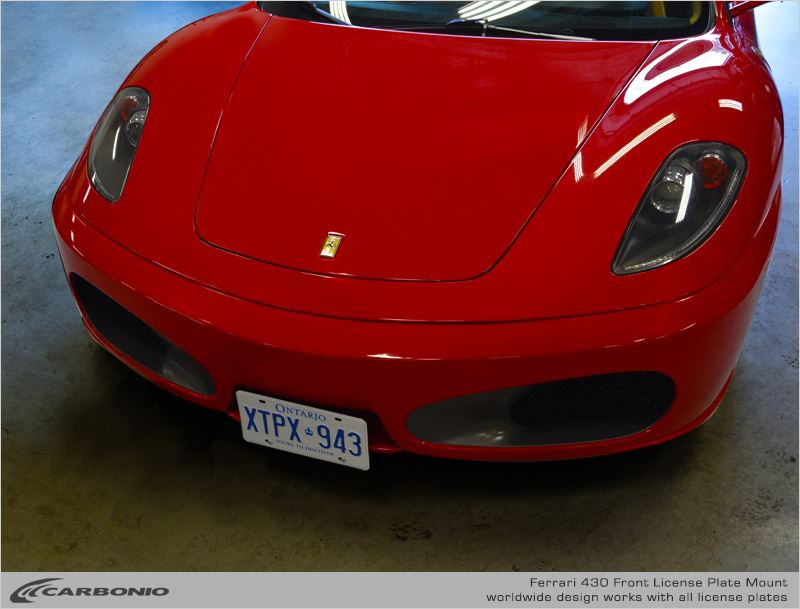 Best Exhaust - Carbonio Ferrari F430 NO-DRILL License Plate Mount LPM ...