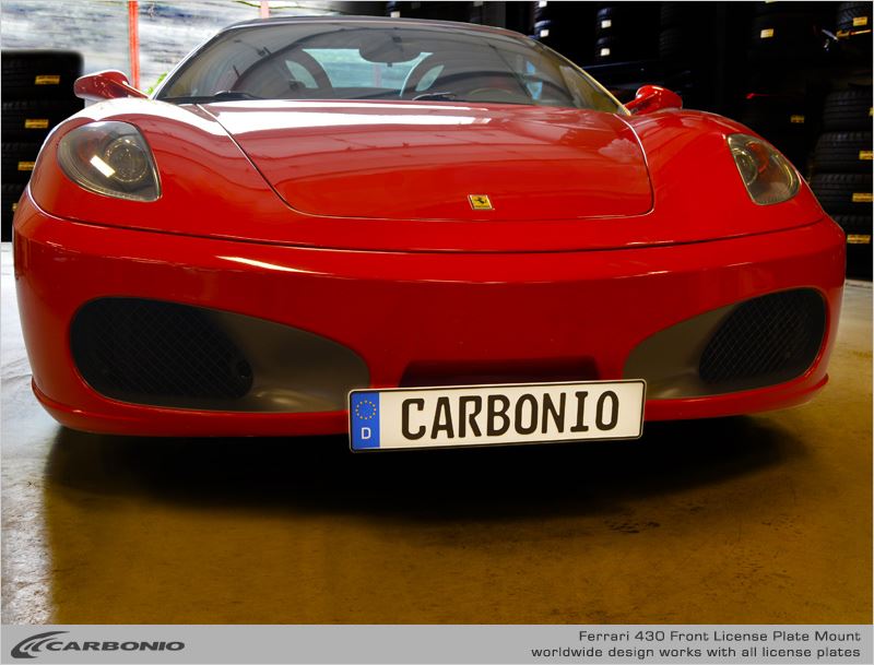 Best Exhaust - Carbonio Ferrari F430 NO-DRILL License Plate Mount LPM ...