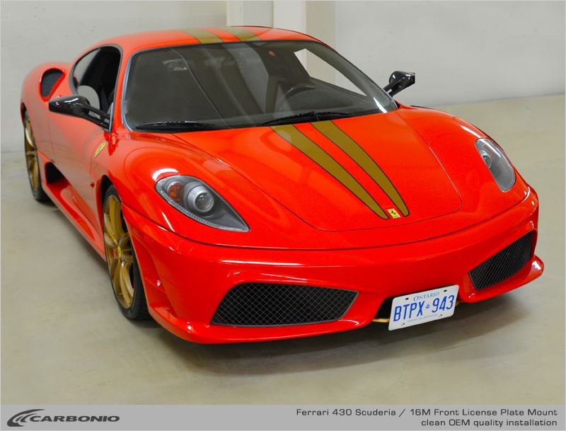 Best Exhaust - Carbonio Ferrari F430 Scuderia NO-DRILL License Plate ...