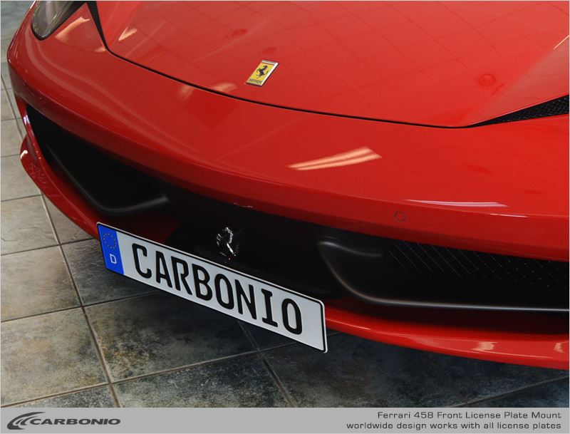 Best Exhaust - Carbonio Ferrari F458 NO-DRILL License Plate Mount LPM ...