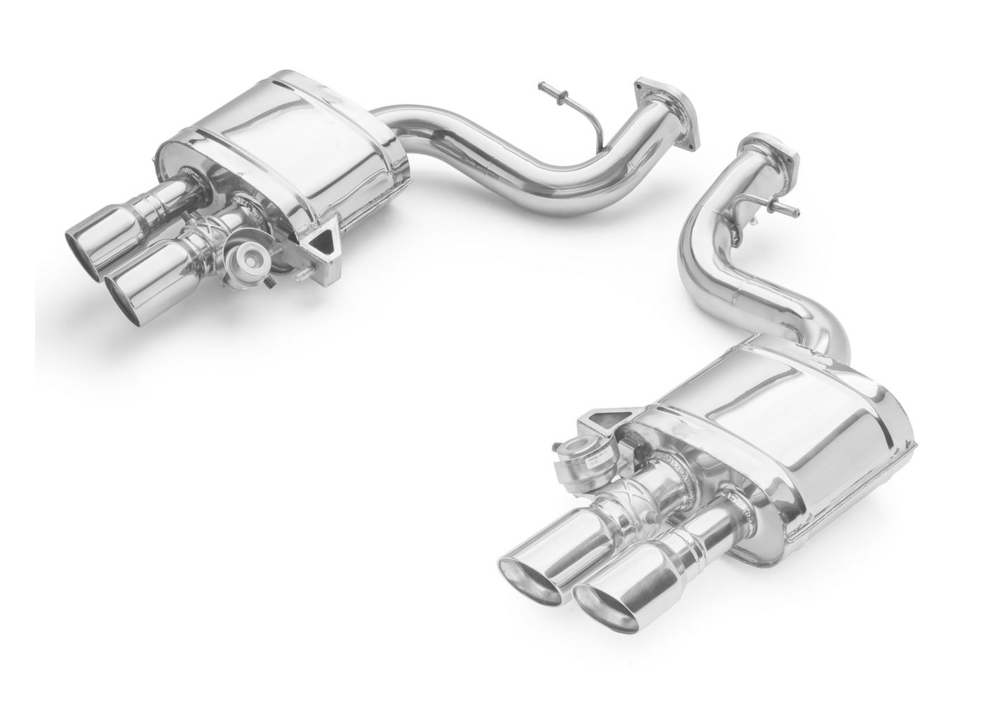 Best Exhaust - Tubi Style Ferrari 599 Mufflers Kit w/ valves TSFE599C06 ...