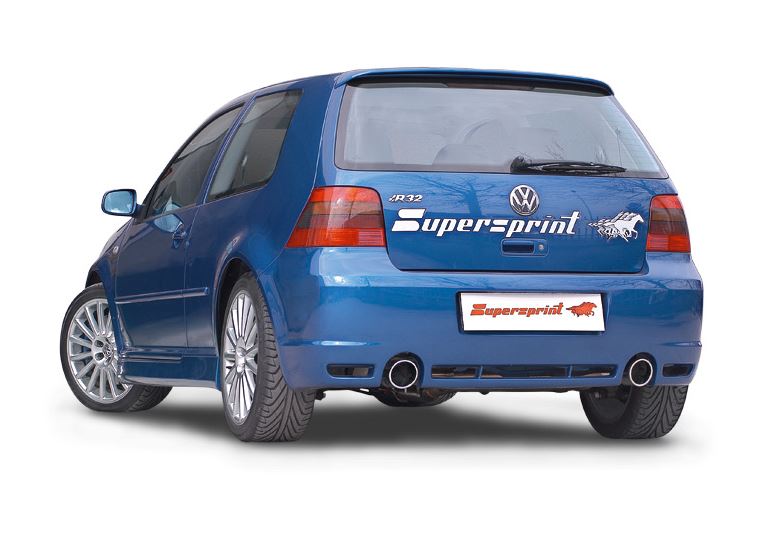 Best Exhaust - Supersprint VW Golf mk4 R32 rear exhaust with split ...